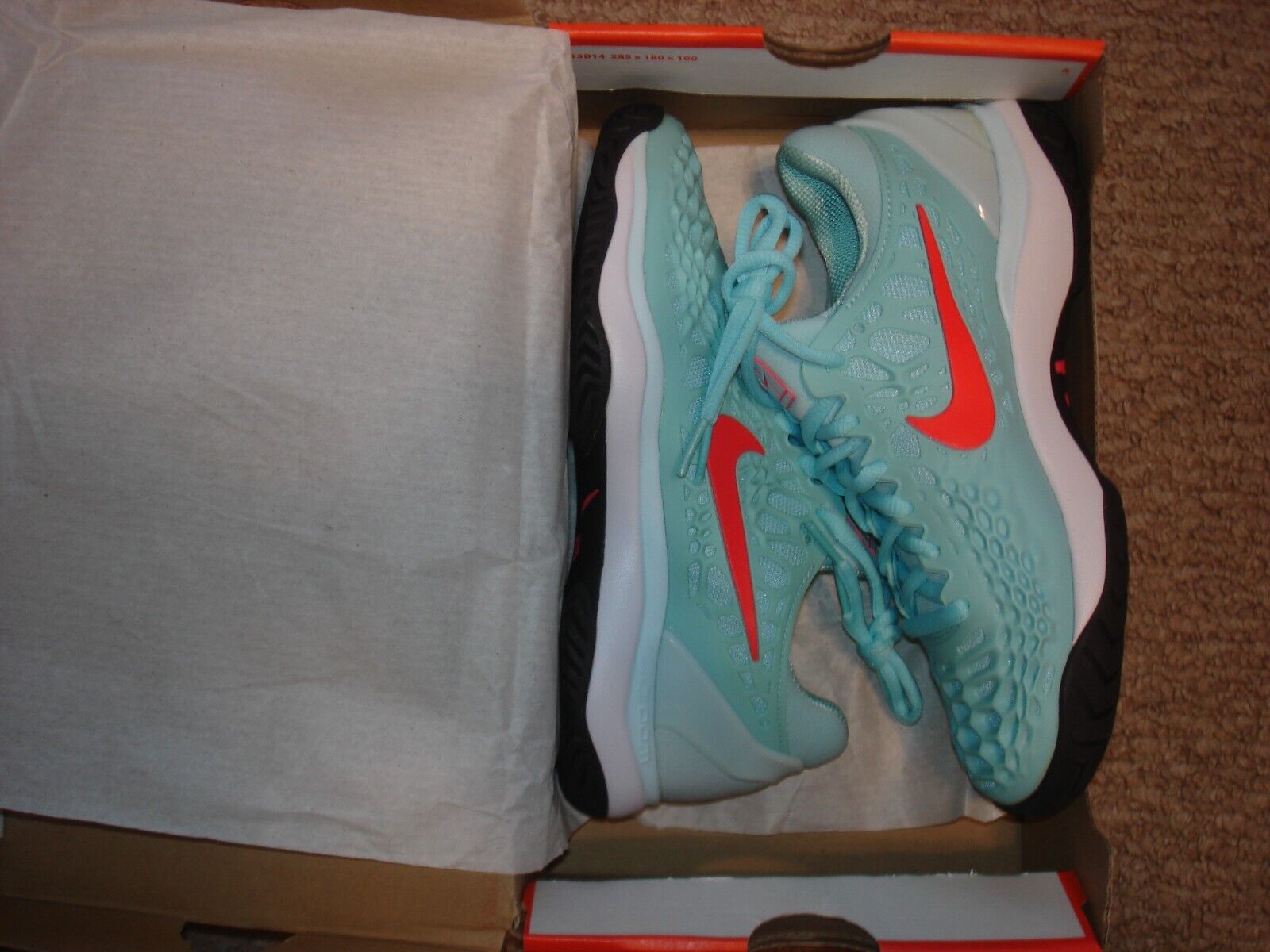 NIB Nike Air Zoom Cage 3 HC Women's Tennis Shoes 918199-400 NIB Nike Air Zoom Cage 3 HC Women's Tennis Shoes 918199-400