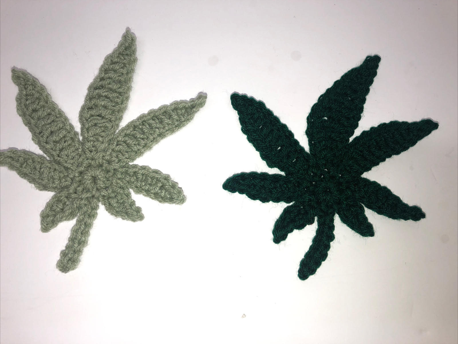 Handmade Crocheted Happy Marijuana Cannabis Leaves 420 Fun Gift set of ...