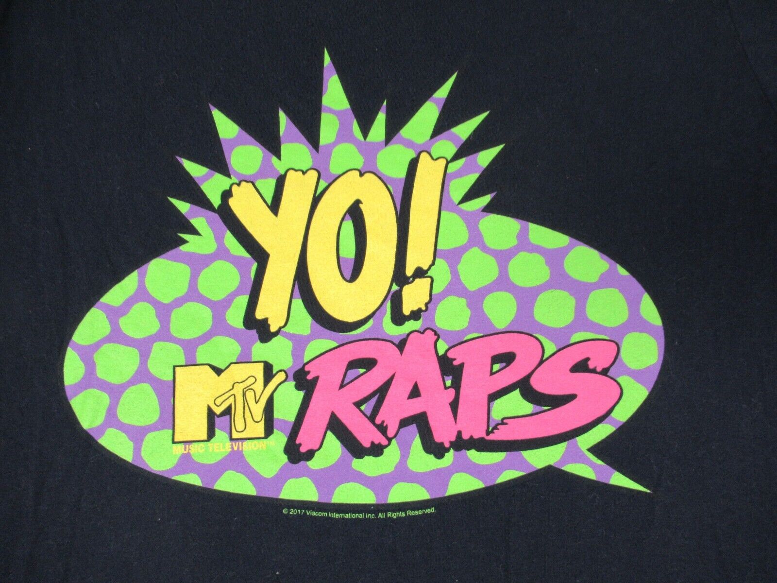 YO! MTV RAPS NEON RETRO CLASSIC LOGO - GAP MEDIUM NAVY BLUE YO! MTV RAPS NEON RETRO CLASSIC LOGO - GAP MEDIUM NAVY BLUE