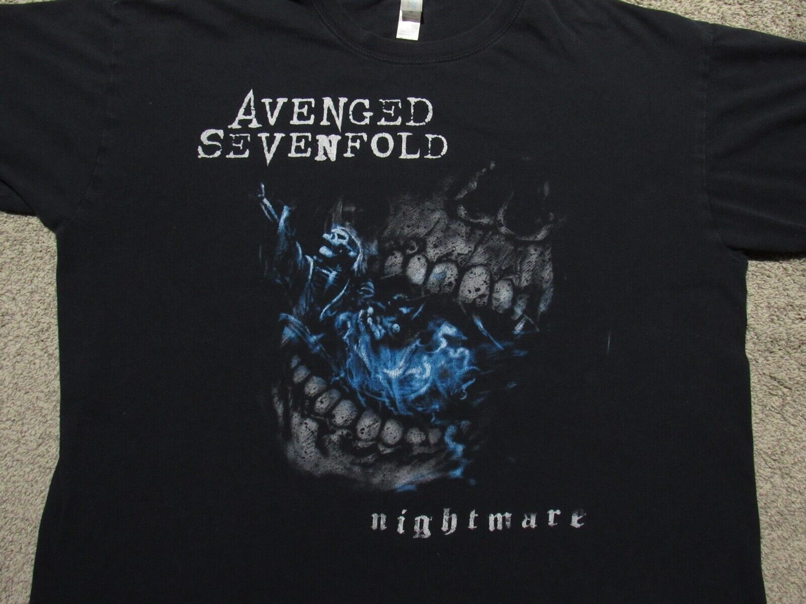 AVENGED SEVENFOLD Nightmare Skull T-SHIRT Mens LARGE AVENGED SEVENFOLD Nightmare Skull T-SHIRT Mens LARGE