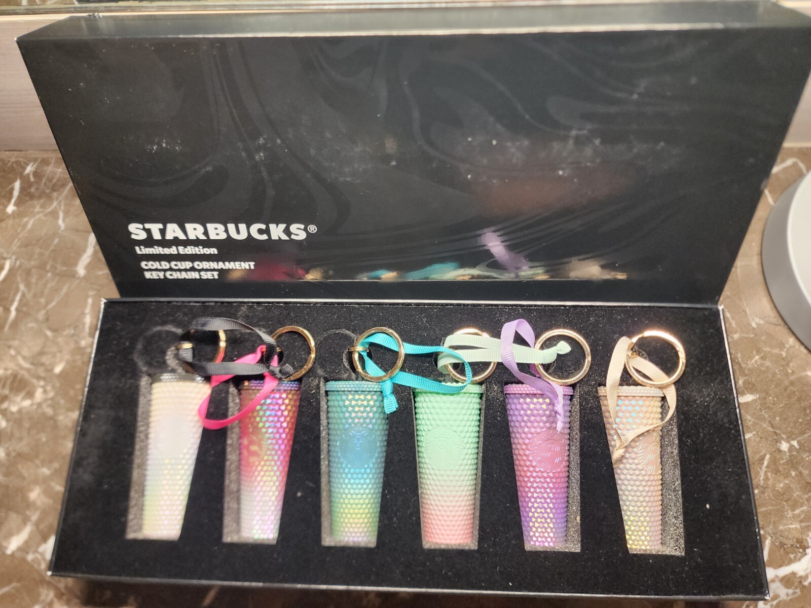 STARBUCKS LIMITED EDITION COLD CUP ORNAMENT KEY CHAIN SET STARBUCKS LIMITED EDITION COLD CUP ORNAMENT KEY CHAIN SET