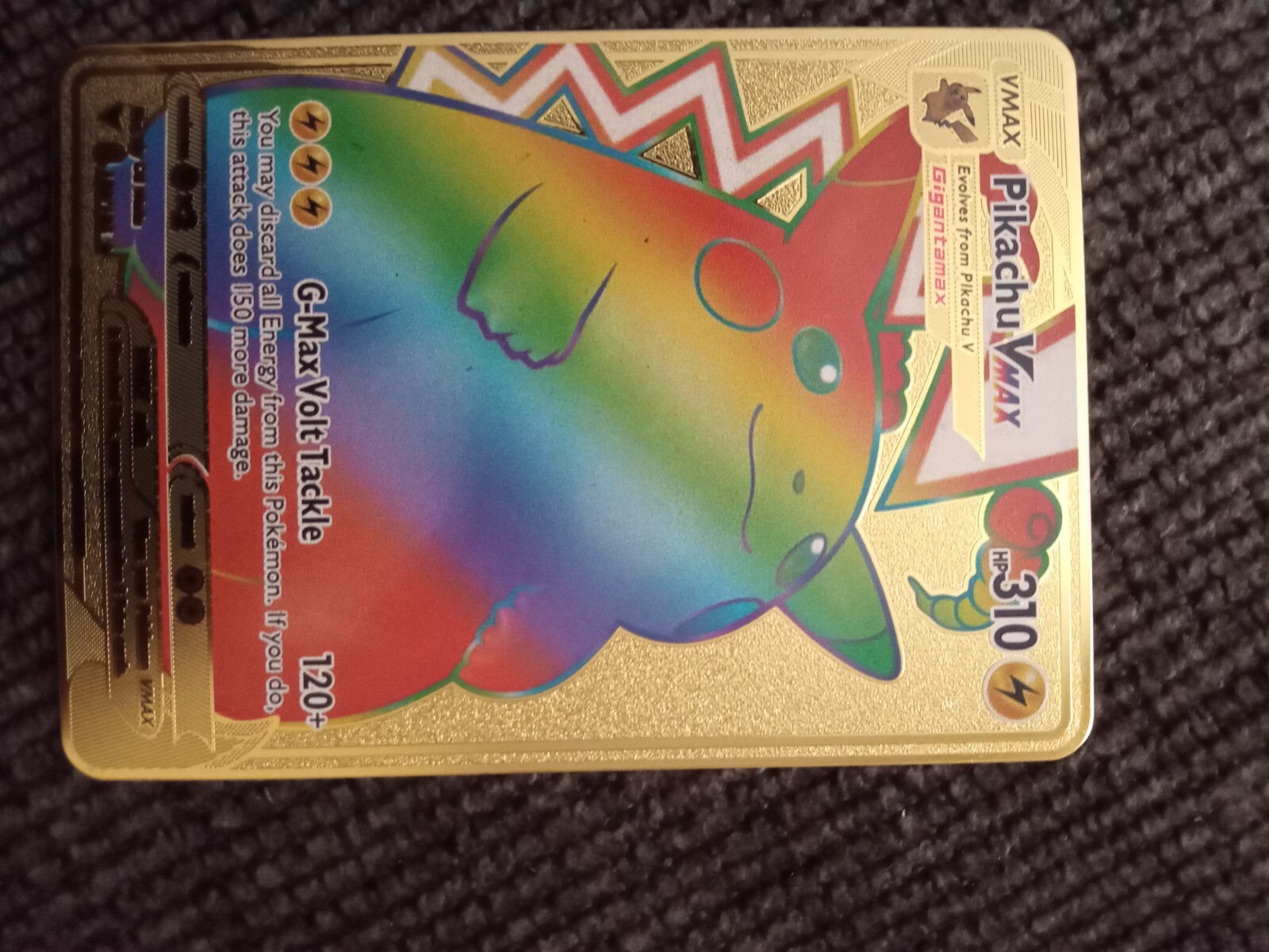 Pikachu VMAX Rainbow RARE Gold Foil HP 310 044/185 Pokemon Pikachu VMAX Rainbow RARE Gold Foil HP 310 044/185 Pokemon
