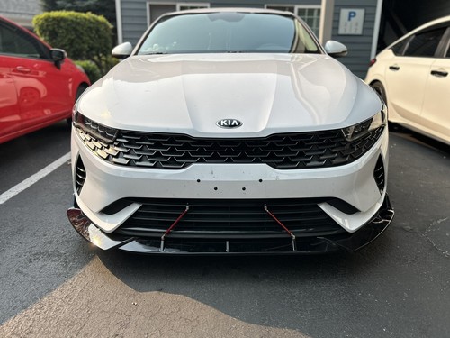 FOR 2021-24 KIA K5 EX LX GT 3PC V2 GLOSS BLACK FRONT BUMPER LIP SPLITTER SPOILER | eBay