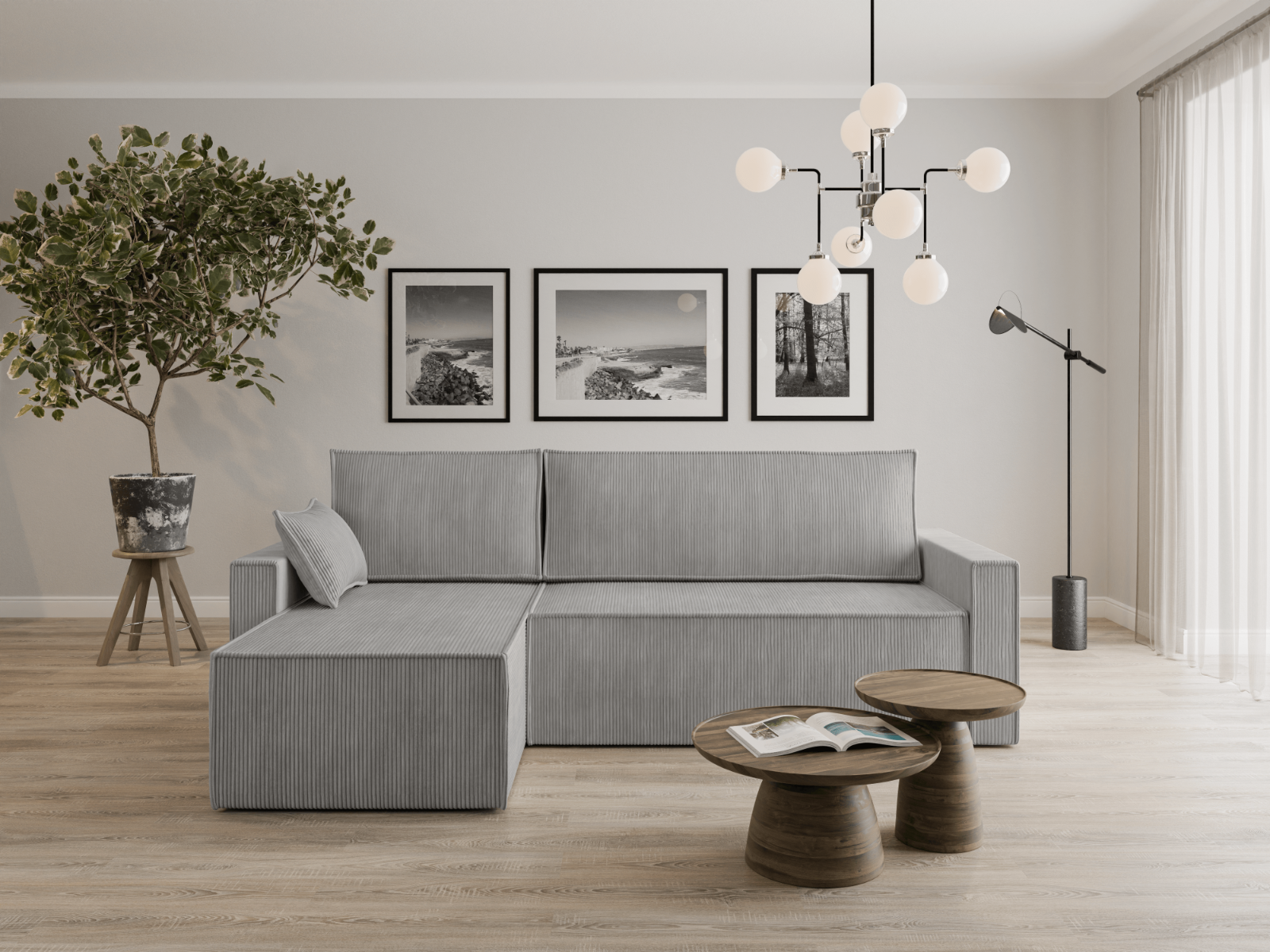 Universal Corner Sofa Bed DAKO CORD Storage Grey Beige Blue Green BEST DEAL eBay