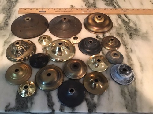 Lot - 19 Vintage Brass Metal Lamp Light Parts Canopies CapsのeBay公認海外通販｜セカイモン
