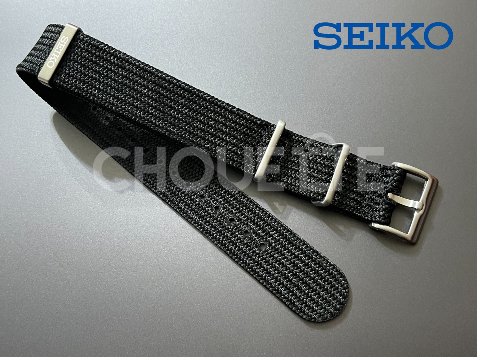 OEM SEIKO Prospex SLA057 8L35-01L0 Black Seichu Fabric Strap OEM SEIKO Prospex SLA057 8L35-01L0 Black Seichu Fabric Strap