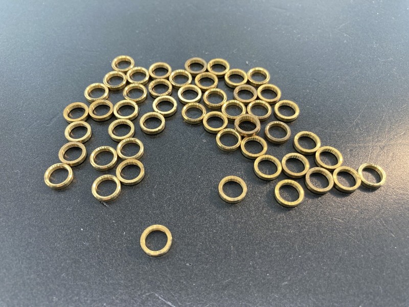 Brass Clock Bushing Bergeon Size 60 8.50 mm x 2.00 mm 6.50 mm bore 50 ...