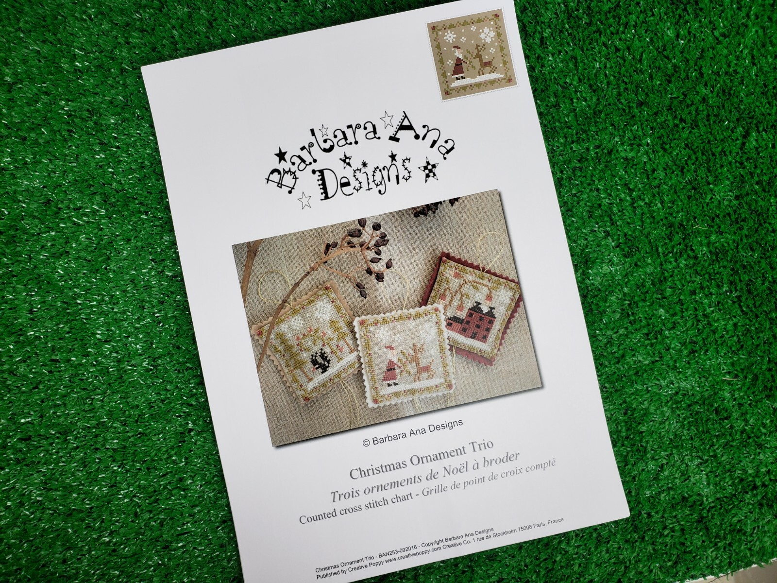 Pattern Barbara | Christmas Ornament Trio Cross Stitch
