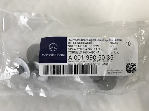 Genuine Mercedes-Benz 4.8 x 19 Undertray Metal Screws A0019906036 X10 ...