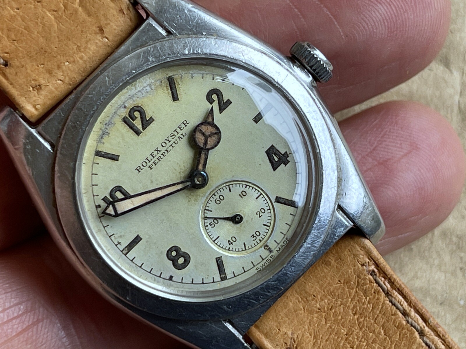 1943 Rare Rolex Oyster Perpetual 2764 Chronometer Bubble Back Original ...
