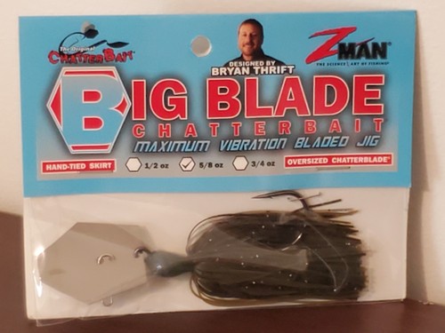 Z-Man Big Blade ChatterBait Max Vibration Jig 5/8oz CBB58-03 Z-Man Big Blade ChatterBait Max Vibration Jig 5/8oz CBB58-03
