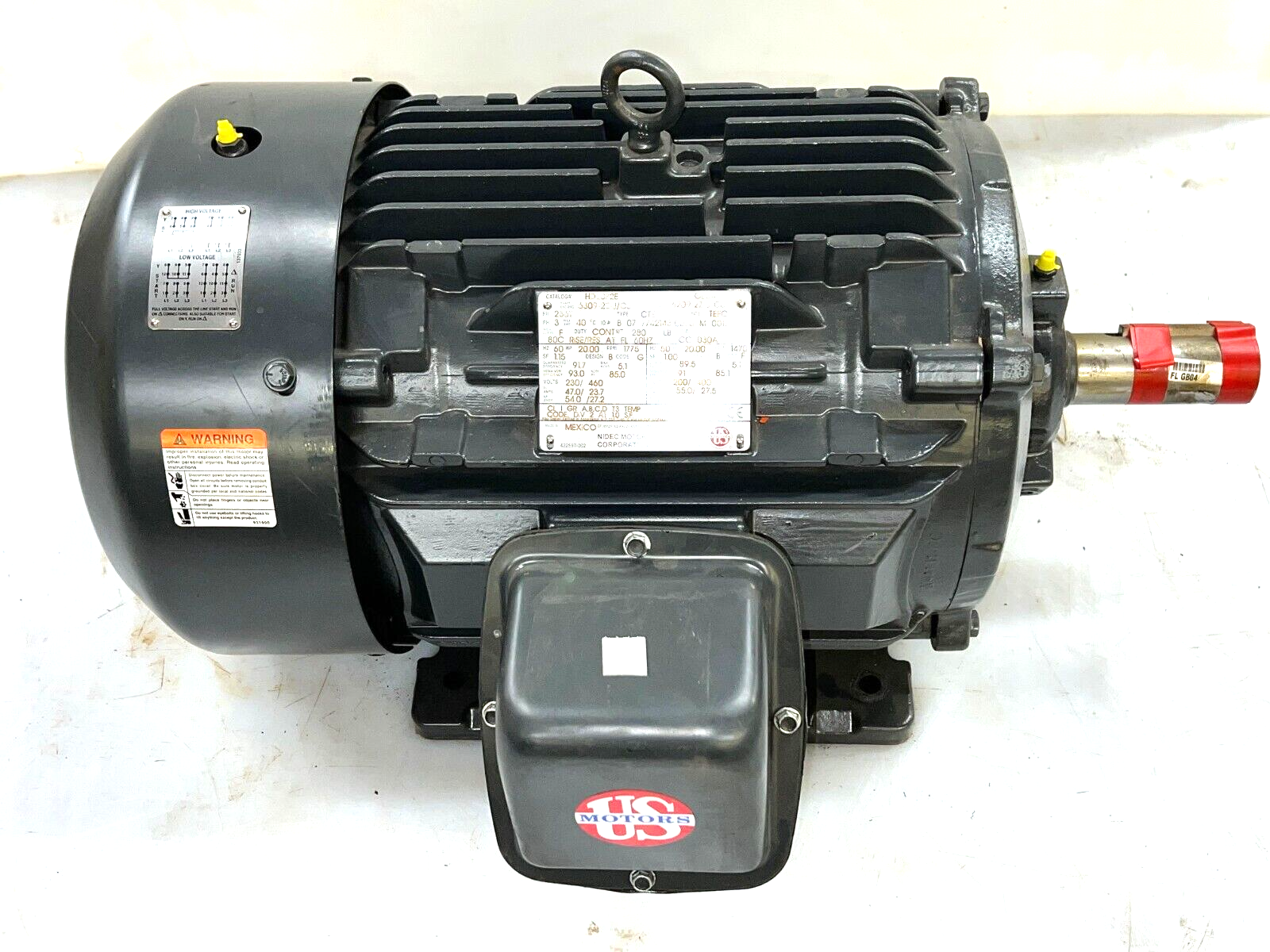 NIDEC HOSTILE DUTY WORLD MOTOR HD20P2E GB04 20 HP 1470/1775 NIDEC HOSTILE DUTY WORLD MOTOR HD20P2E GB04 20 HP 1470/1775