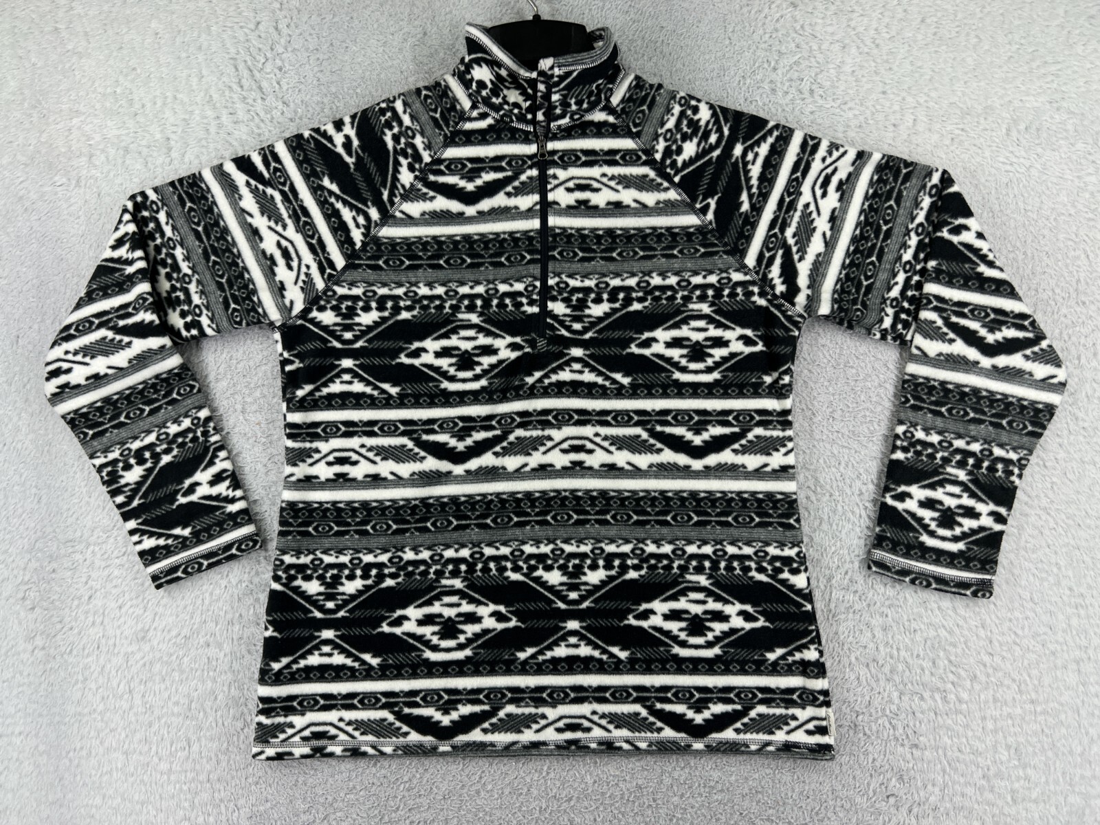 Eddie Bauer Sweater Womens Large Black White Southwest Aztec Eddie Bauer Sweater Womens Large Black White Southwest Aztec