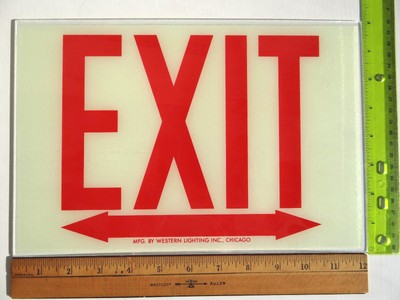 Exit Signs - Glass Exit