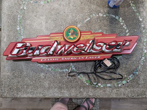 Mib | Vintage Budweiser Classic Neon Sign Mib | Vintage Budweiser Classic Neon Sign