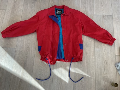 SALE* Vintage 80s London Fog Jacket Red Blue Purple Mens SALE* Vintage 80s London Fog Jacket Red Blue Purple Mens