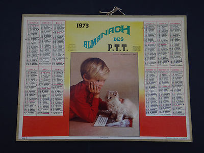 Calendrier Ptt 1973 d’occasion