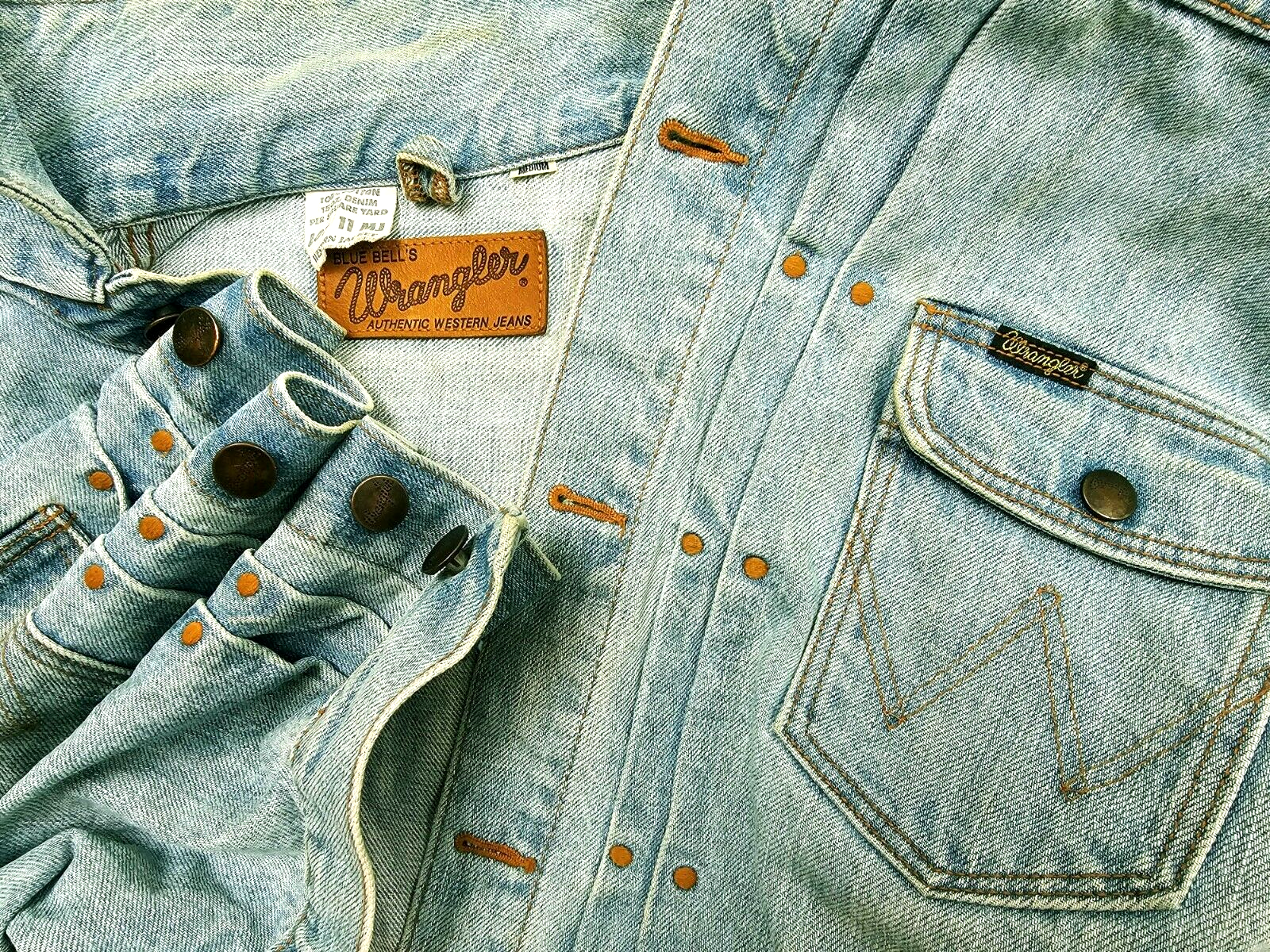 HOT VTG 50s REPRO Men WRANGLER 11MJ SANFORIZE 12 Dots LIGHT HOT VTG 50s REPRO Men WRANGLER 11MJ SANFORIZE 12 Dots LIGHT