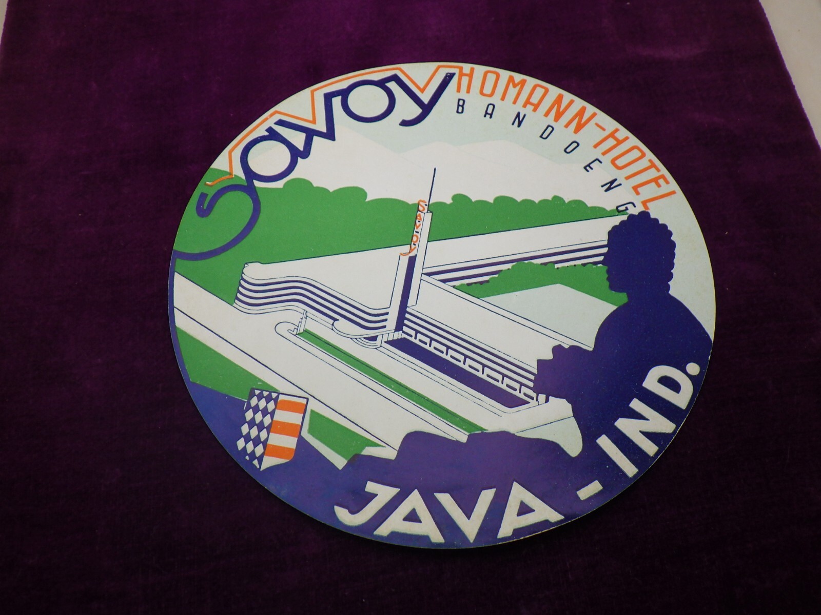 Savoy Homann Hotel Bandoeng Java-Ind 5.5 Inch - Vintage Paper Labelの ...
