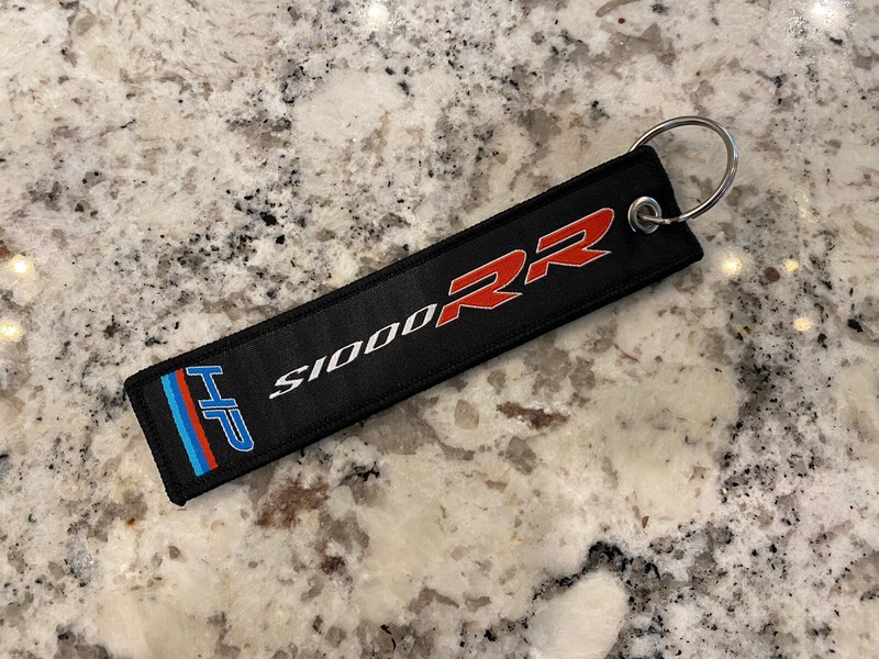 New Black Bmw Motorsports S1000rr Double Sided Motorcycle Keychain - Us ...