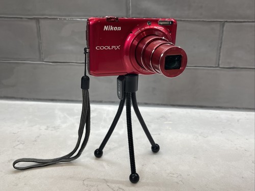 NIKON Coolpix S6500 Bundle 16MP 12X Zoom Shiny RED - FULLY NIKON Coolpix S6500 Bundle 16MP 12X Zoom Shiny RED - FULLY