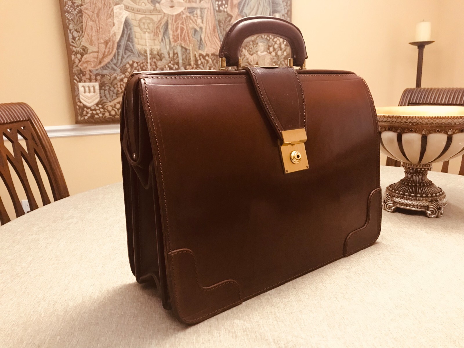 BROOKS BROS. PEAL & CO. Thick Bridle Leather Briefcase BROOKS BROS. PEAL & CO. Thick Bridle Leather Briefcase