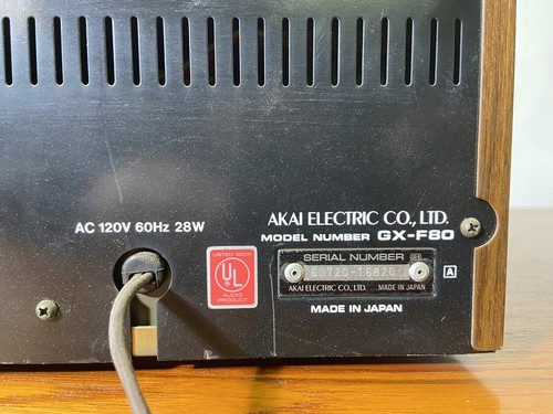 Akai GX-F80 Vintage HiFI 3 Head Tape Deck