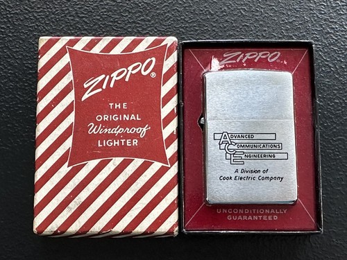 Vintage 1961 Unfired Zippo Lighter With Box ADVANCED COMMUNICATIONS ENGINEERINGのeBay公認海外通販｜セカイモン