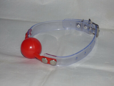 vegan friendly 51mm RED SILICONE BALL GAG PVC CLEAR STRAP naked bondage BALLGAGのeBay公認海外通販｜セカイモン