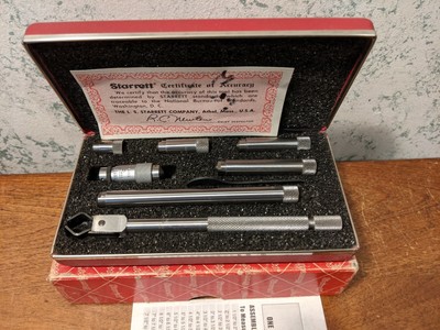 Micrometers - Starrett Tubular Id Inside Micrometer Set
