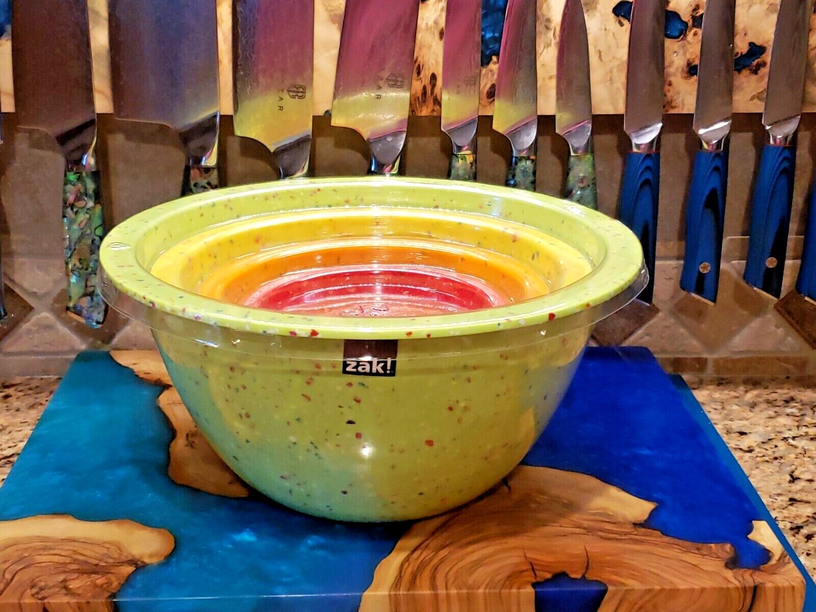 ZAK! Designs Vibrant Green Orange Yellow Red Confetti