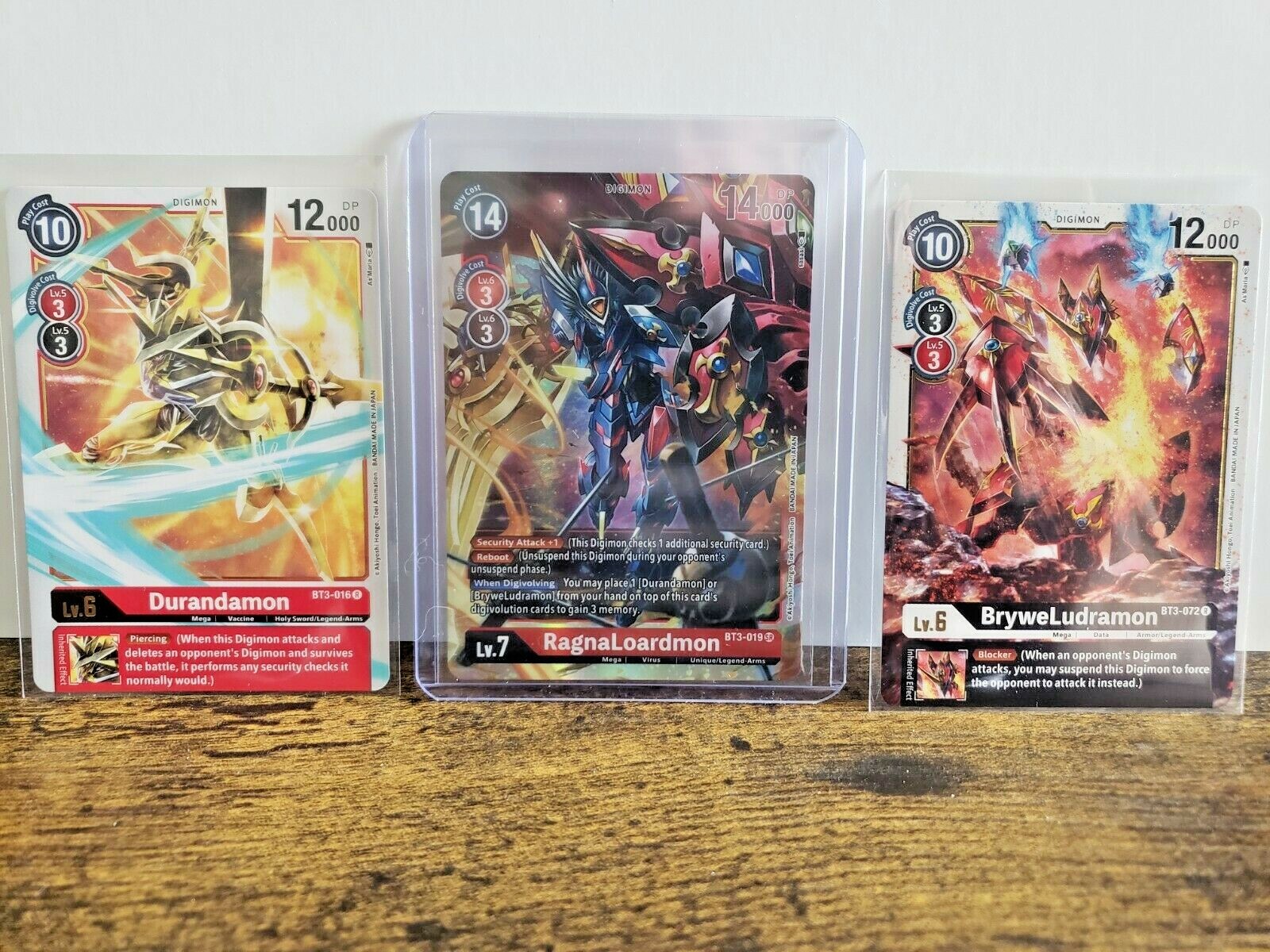 RagnaLoardmon BT3=019 BryweLudramon BT3=072 Durandamon BT3=016 = Digimon ENGLISH Values - MAVIN