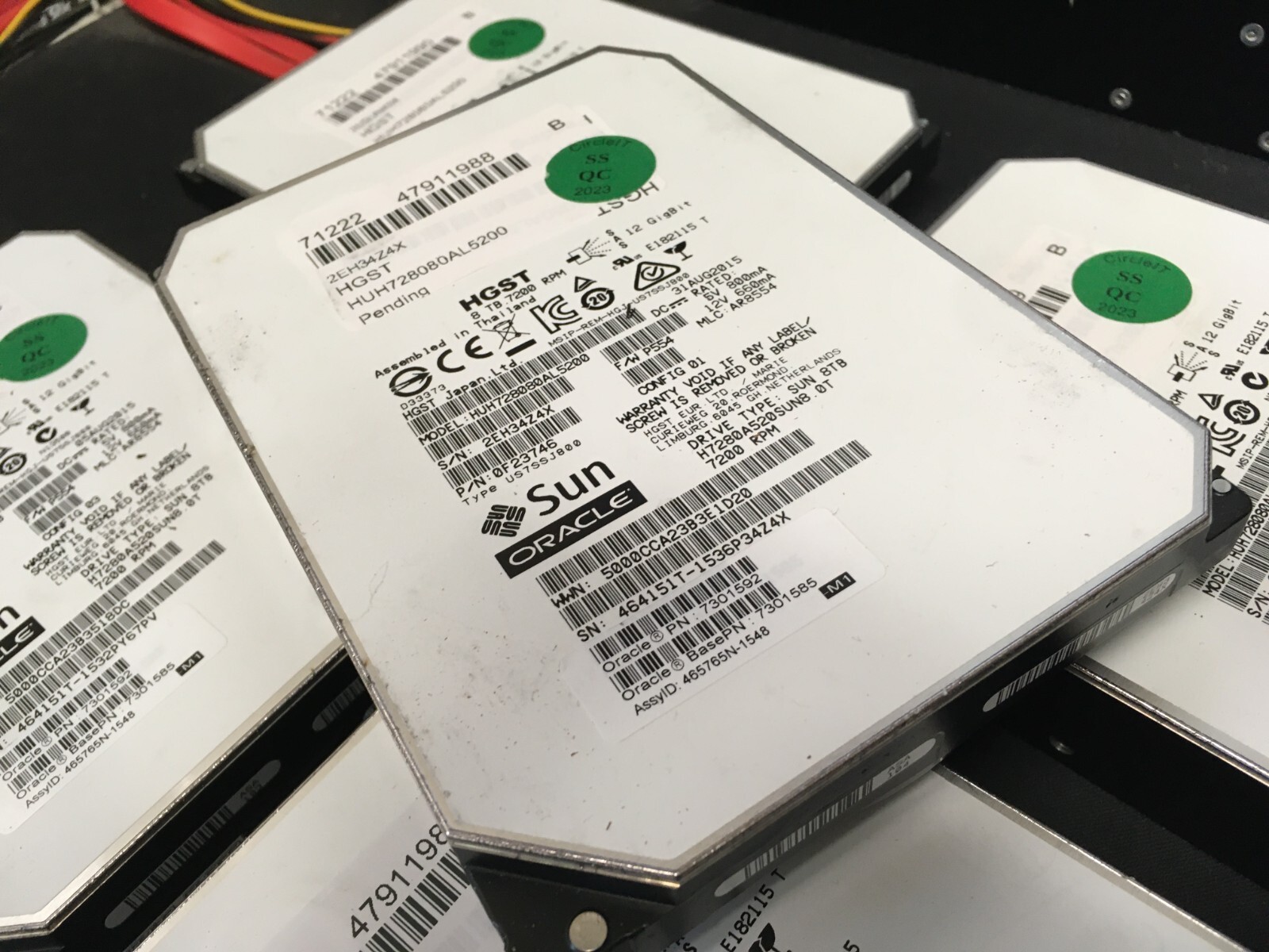 LOT OF 5* HGST/SUN 8TB 7.2K 12Gb/s 3.5 LOT OF 5* HGST/SUN 8TB 7.2K 12Gb/s 3.5