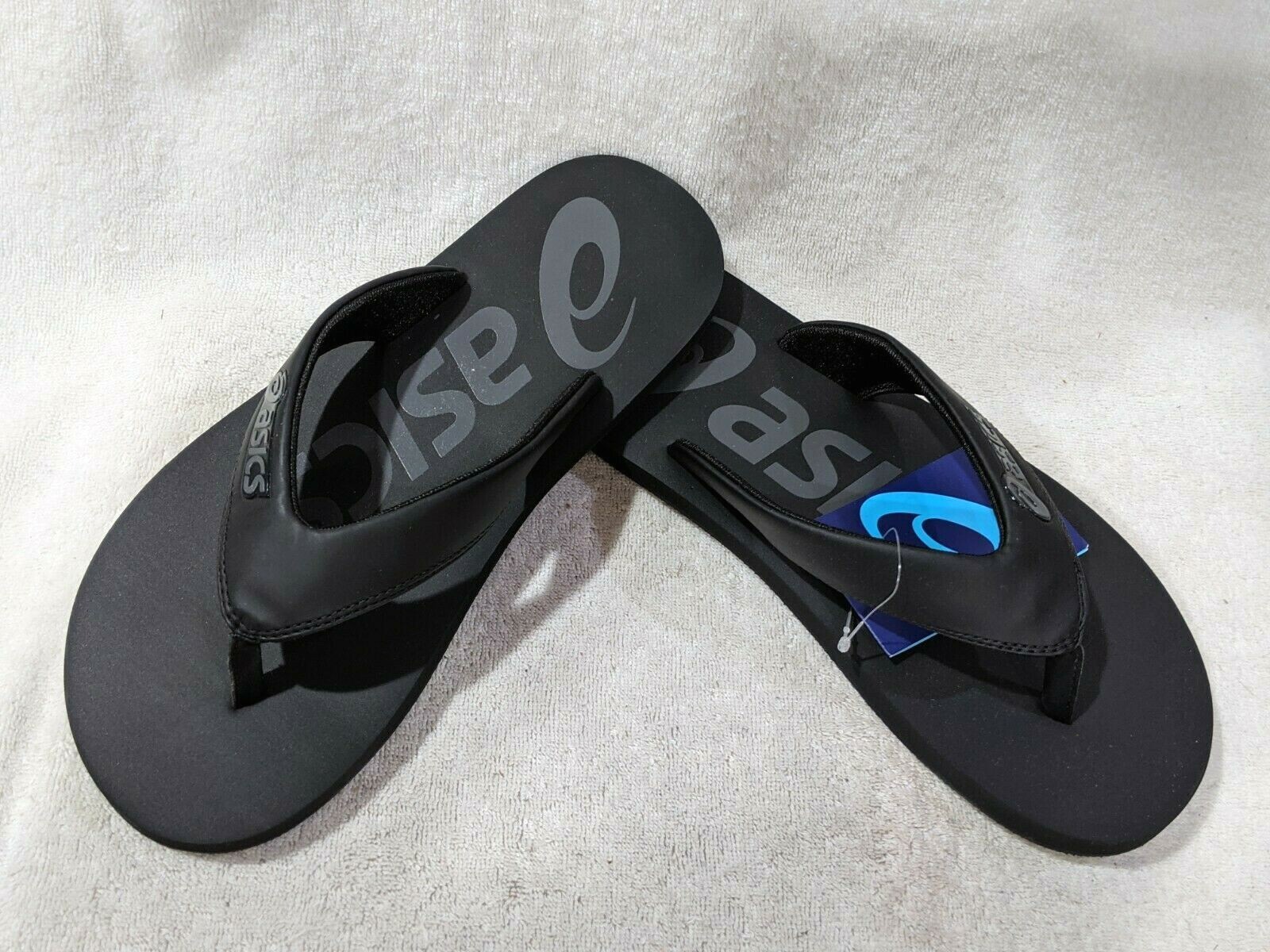 ASICS Men's Zorian BM Black/Dark Grey Thong Sandals - Size ASICS Men's Zorian BM Black/Dark Grey Thong Sandals - Size