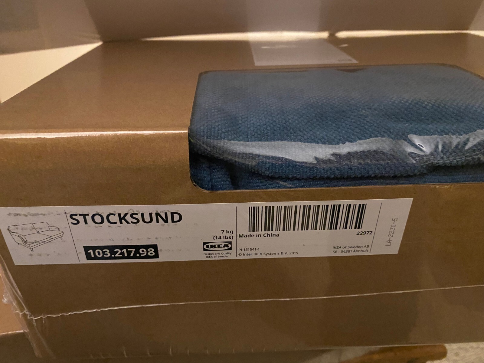 IKEA STOCKSUND Cover for 3 seat Sofa in Tallmyra blue 10321798 eBay