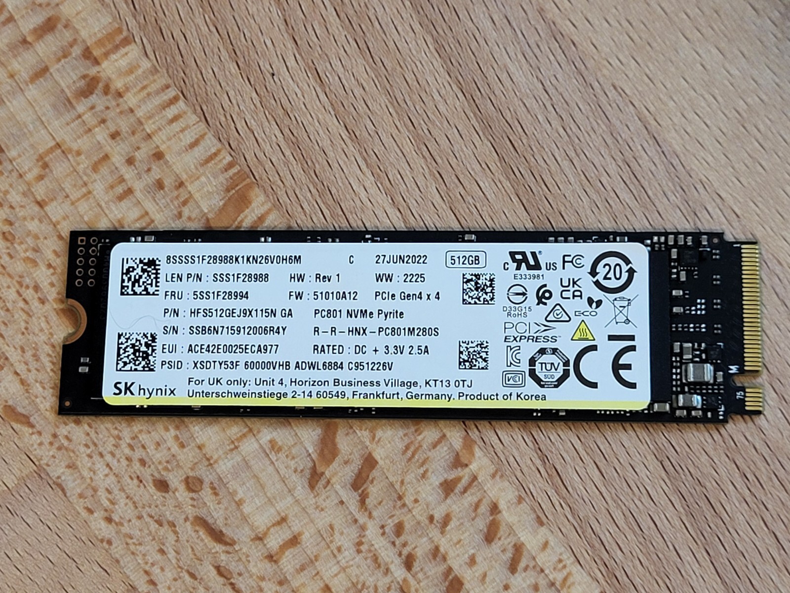 SK Hynix PC801 Pyrite 512GB PCIe 4.0 NVMe M.2 2280 SSDのeBay公認海外通販｜セカイモン