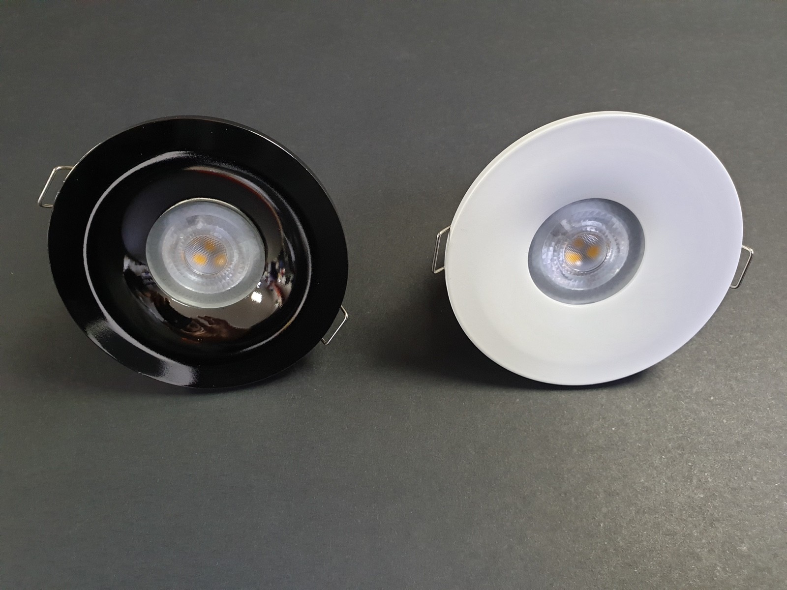 Large Fixed GU10 Round Downlight Spotlight 98mm Bezel White or Black ...