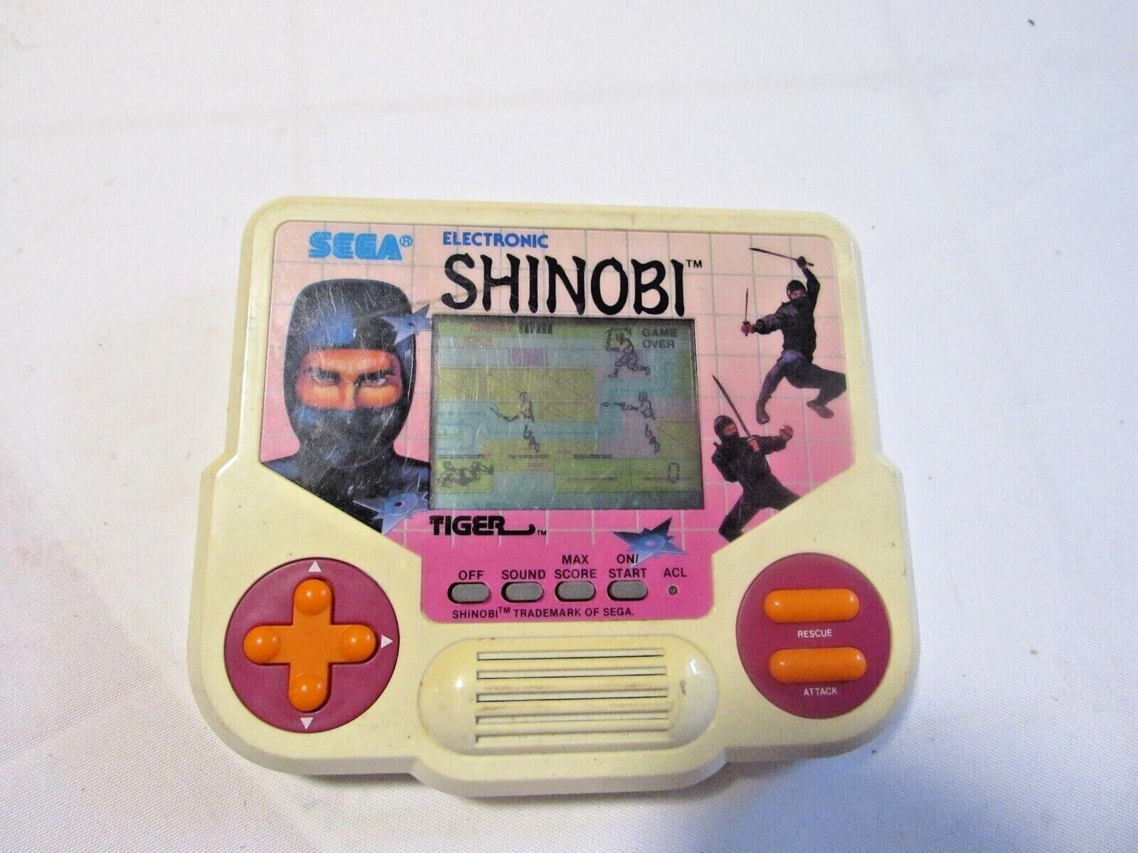 Sega 1988 Tiger Electronic SHINOBI LCD Handheld Game TESTED Sega 1988 Tiger Electronic SHINOBI LCD Handheld Game TESTED