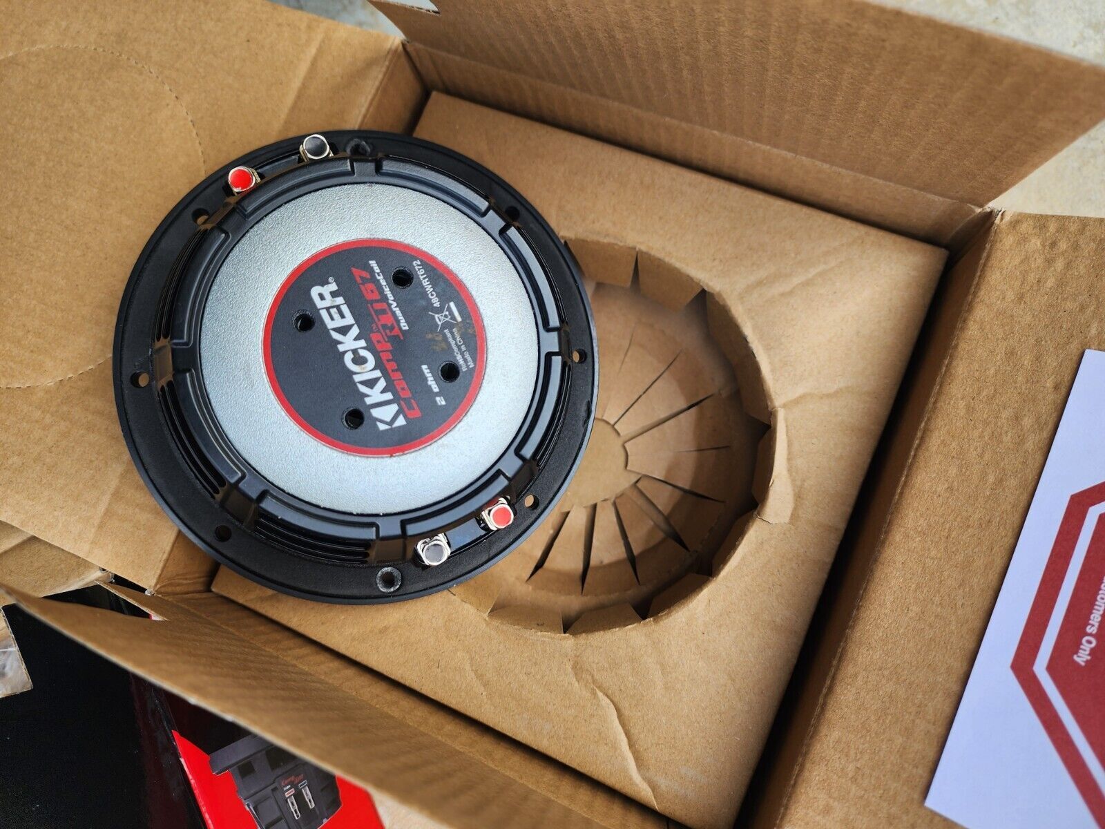 KICKER 48CWRT674 300W 6.75 Inch CompRT Dual 4-Ohm Car Subwoofer ...