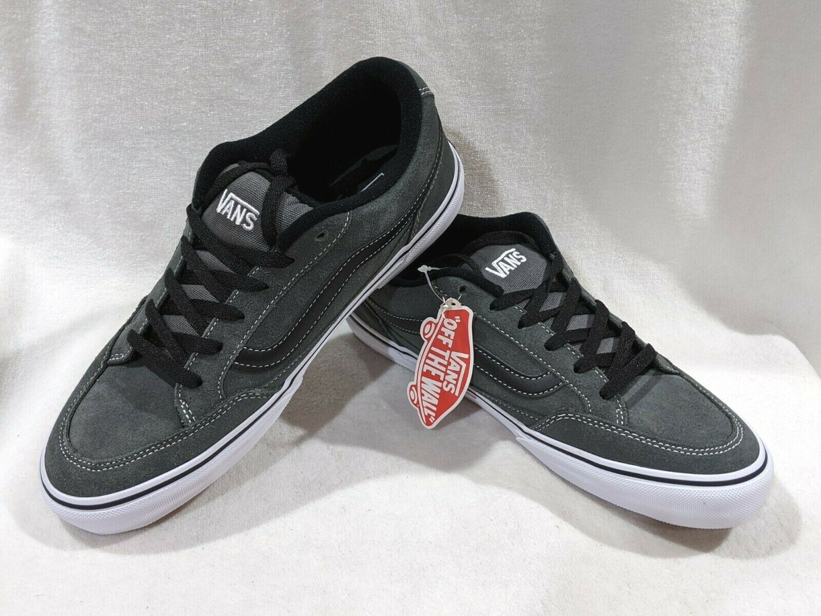 Vans Men's Bearcat Charcoal/White/Black Suede Skate Shoes Vans Men's Bearcat Charcoal/White/Black Suede Skate Shoes
