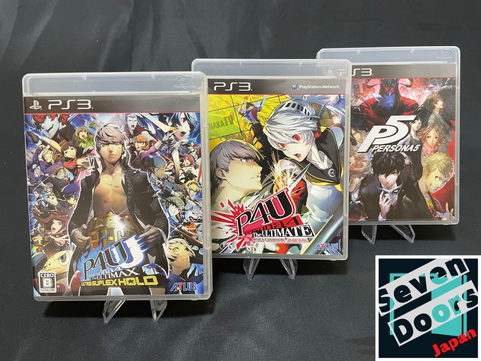 Lot 3 PS3 Persona 4 Arena Ultimax and Arena and Persona 5 set JP PlayStation 3