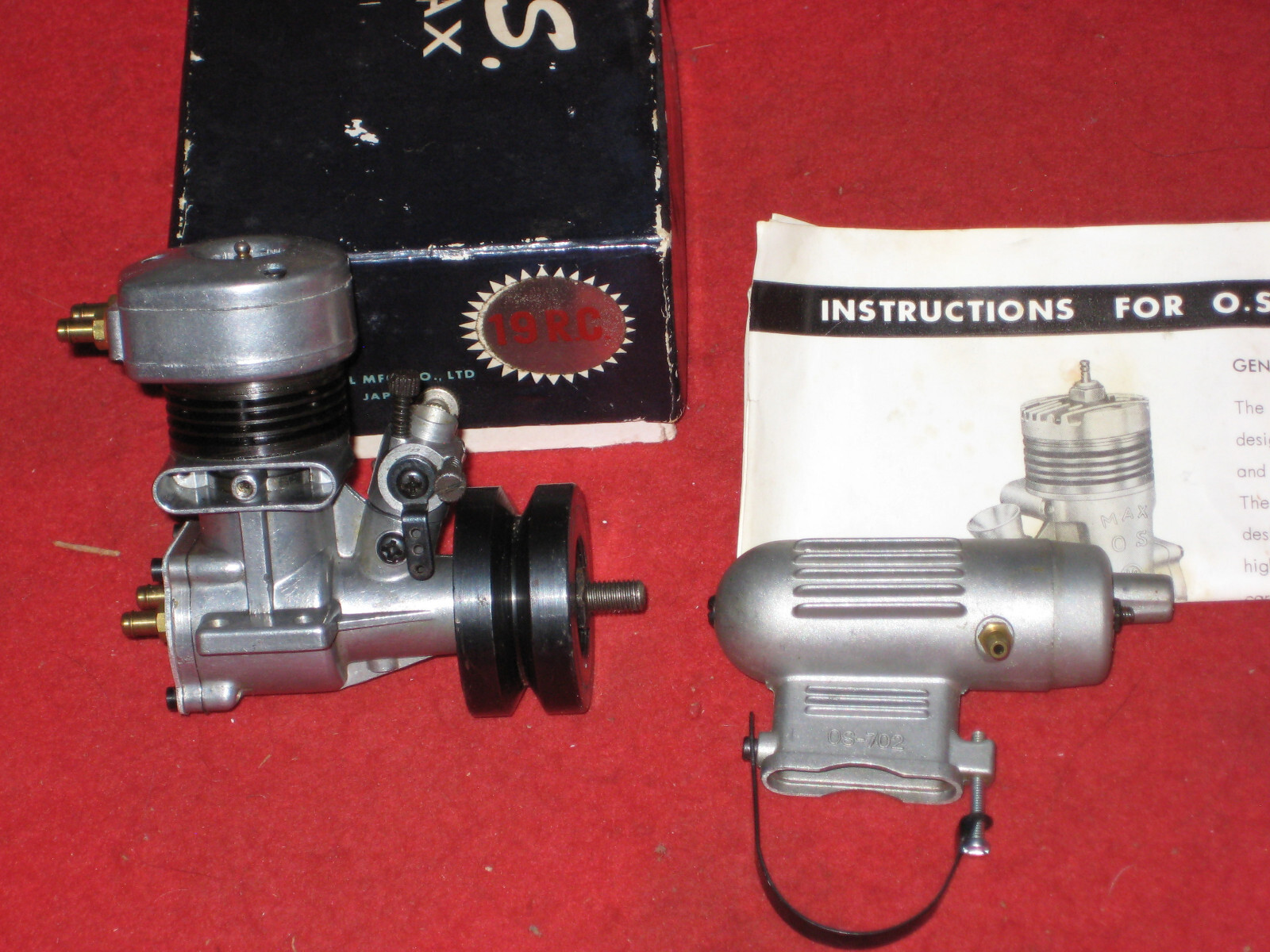 EX VINTAGE OS MAX 19 STEEL FIN R/C GLOW MODEL BOAT MARINE ENGINE wBOX MUFFLERのeBay公認海外通販｜セカイモン