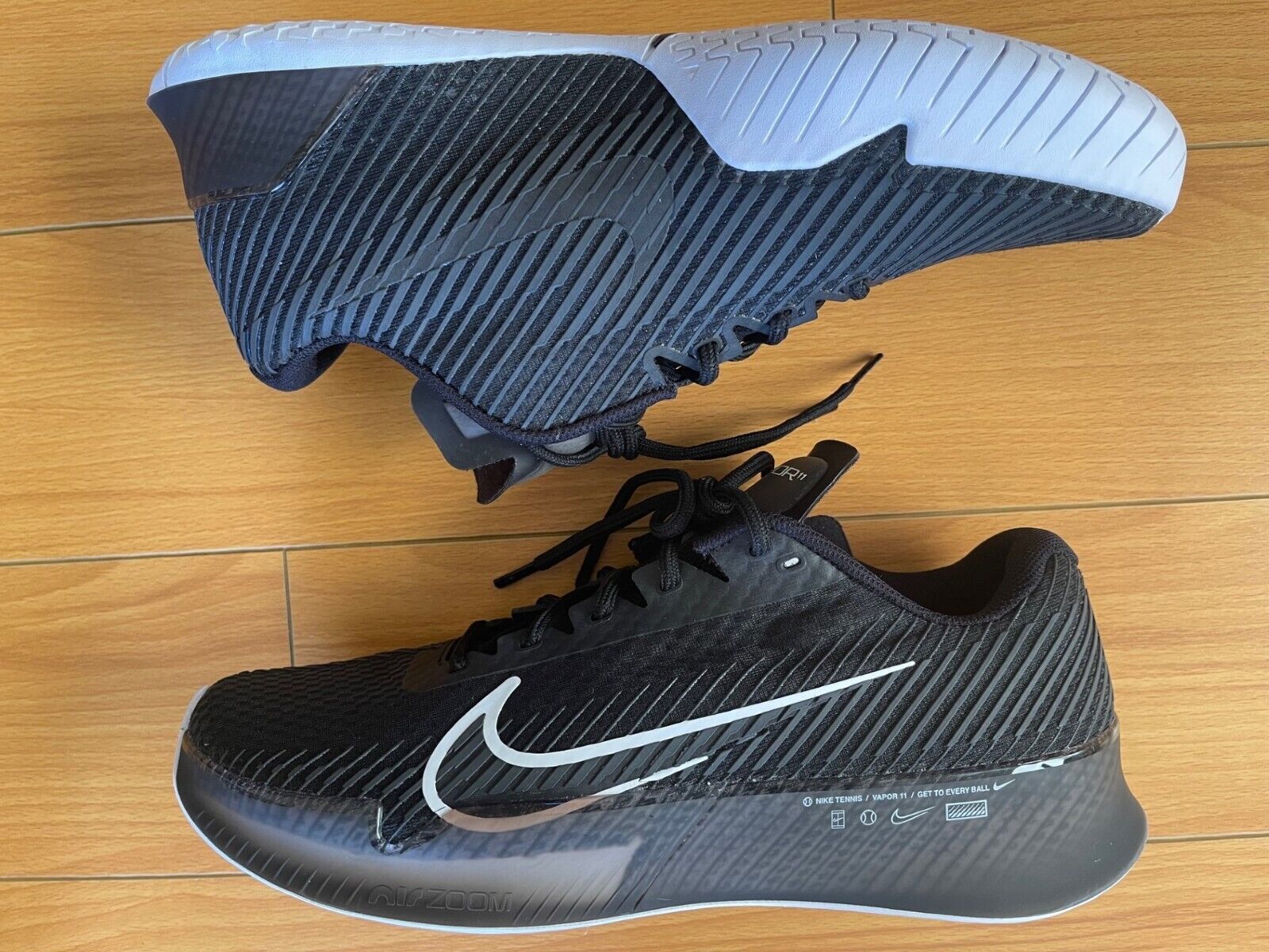 Size 10 Nike Zoom Vapor 11 HC Black/White-Anthracite - Brand Size 10 Nike Zoom Vapor 11 HC Black/White-Anthracite - Brand