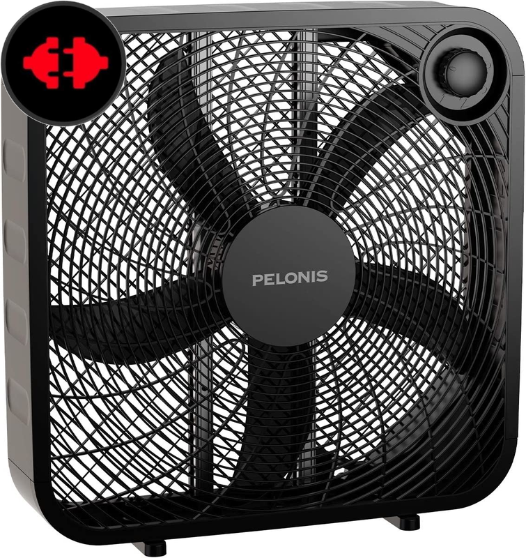 3-Speed Box Fan for Full-Force Circulation with Air
