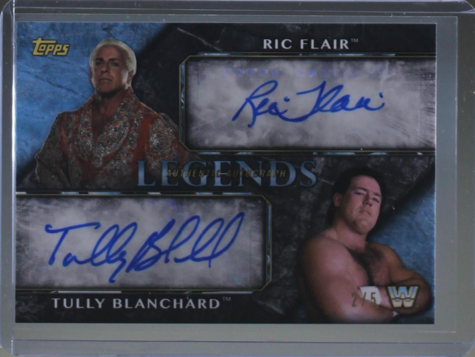2017 Topps Legends of the WWE - Dual Autographs Black #DA-FB Ric Flair, Tully Blanchard /5 (AU ...