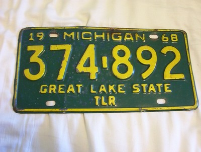 1968 Michigan License Plate for sale | Only 2 left at -75%