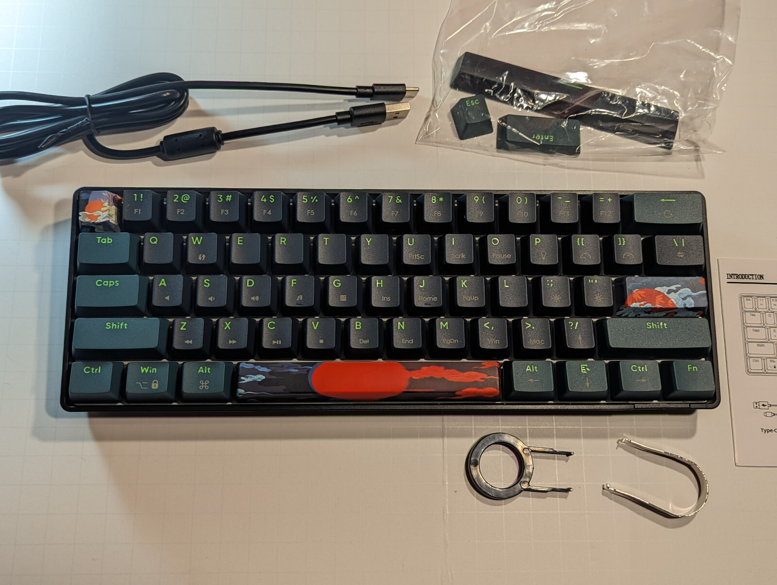 Surmen GS61 Mechanical Gaming Keyboard, Hot Swappable Japanese