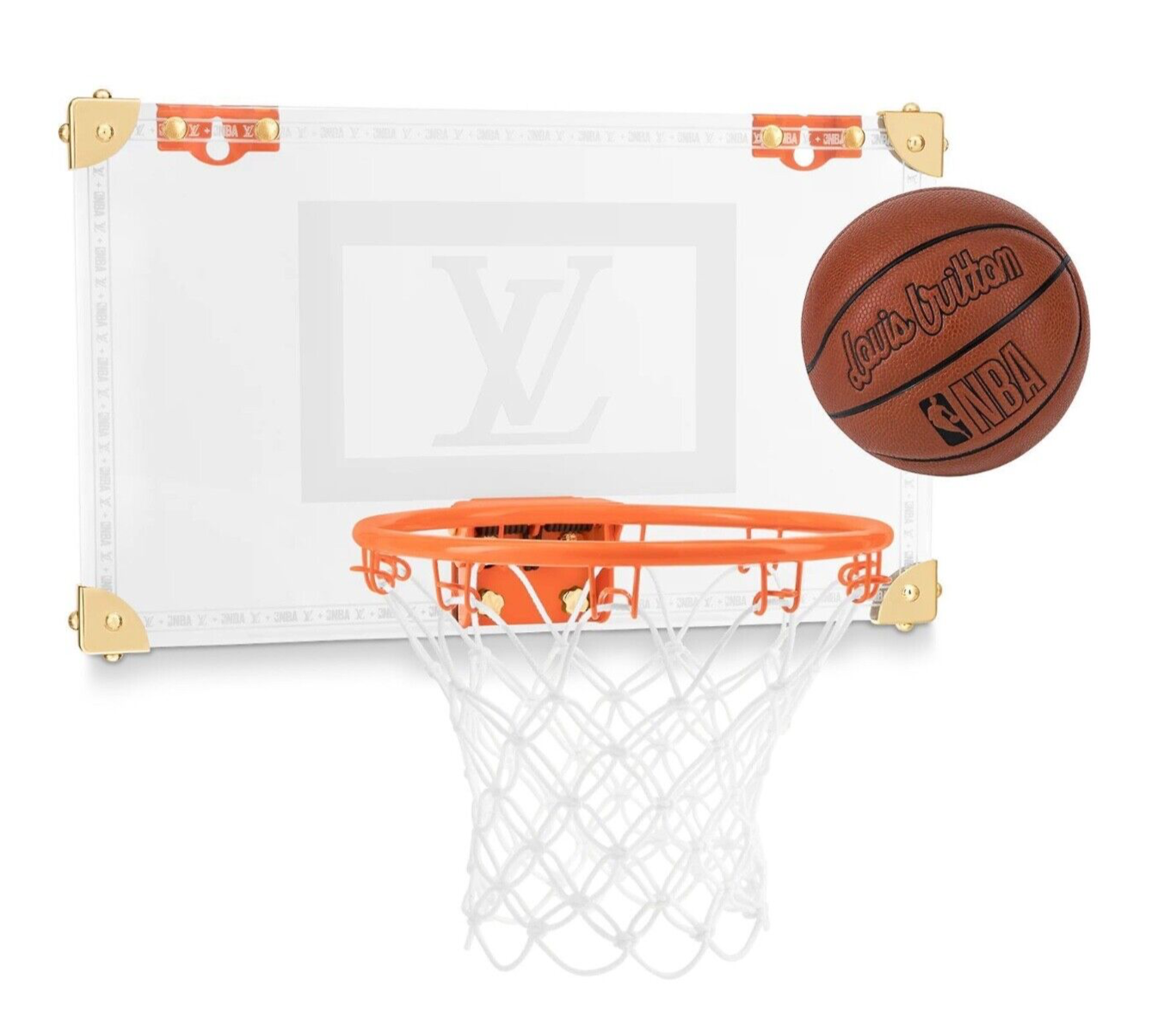 Louis Vuitton LV X NBA Plexiglass Basketball Hoop & Ball Louis Vuitton LV X NBA Plexiglass Basketball Hoop & Ball