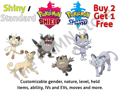 Shiny Meowth Pokemon