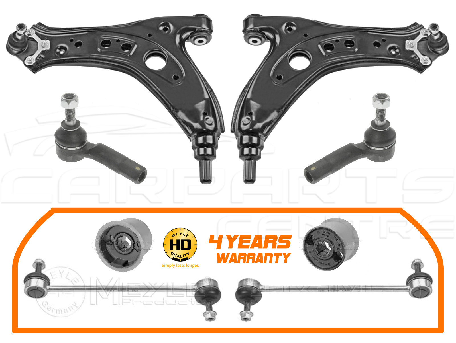 FOR POLO FABIA IBIZA FRONT LOWER CONTROL ARMS REAR BUSHES HD LINKS ...